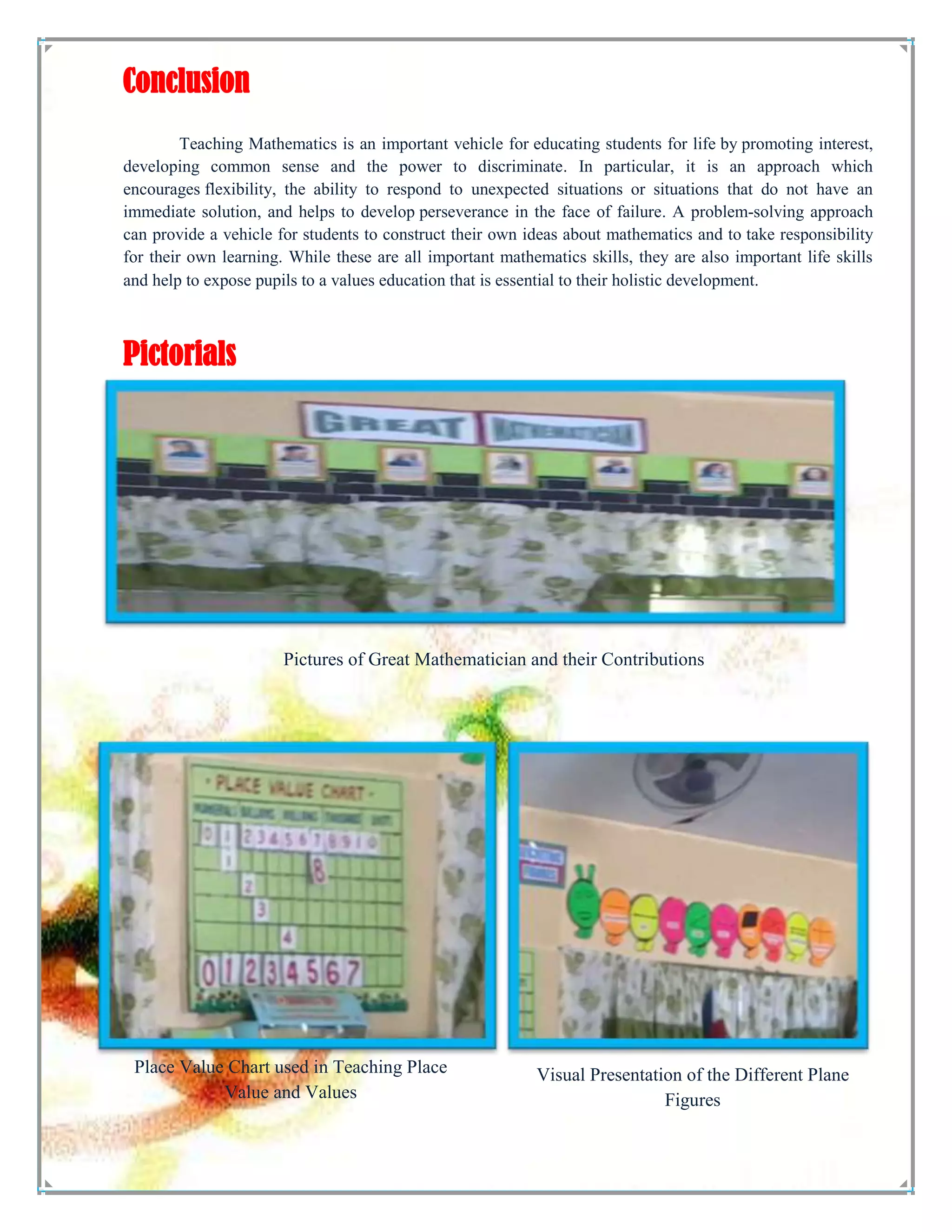 Accomplishment report math | DOCX