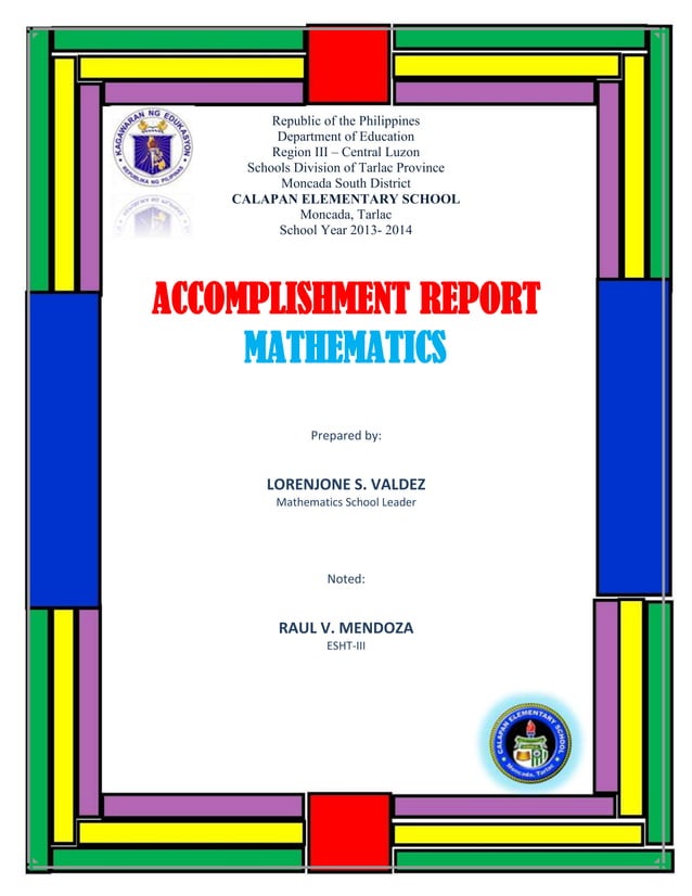 Accomplishment report math | DOCX