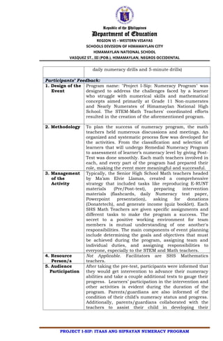 Accomplishment Report_Numeracy Program.docx
