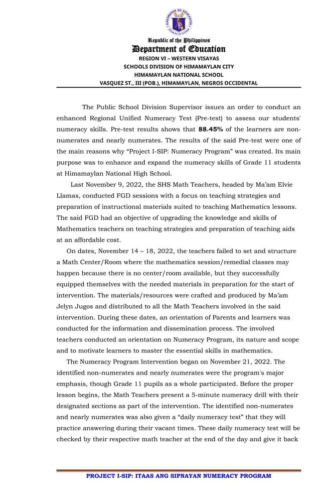 Accomplishment Report_Numeracy Program.docx