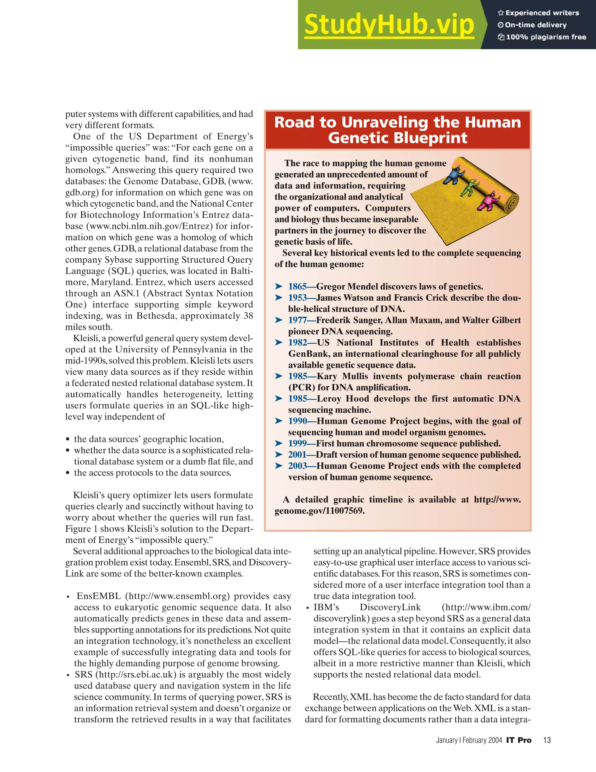 Accomplishments And Challenges In Bioinformatics | PDF