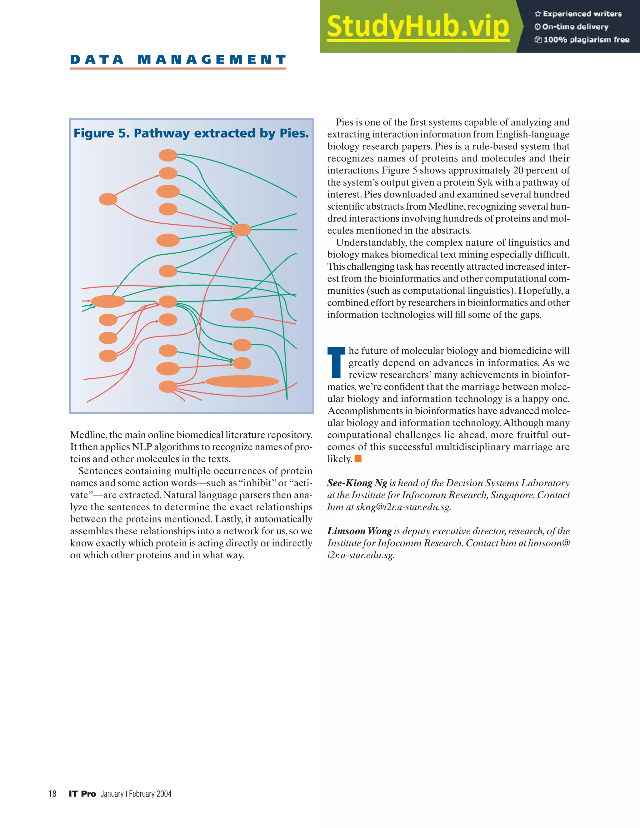 Accomplishments And Challenges In Bioinformatics | PDF