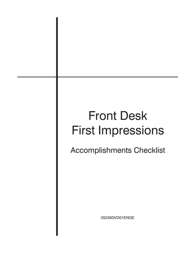 Front Office Training Manual | PDF