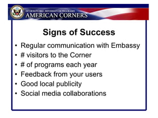 The American Corners Concept | PPT