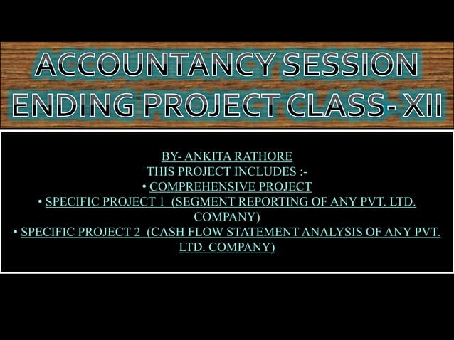 Solved CBSE Class 12 Accountancy project| Accountancy Project | Session ...