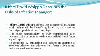 According to Jeffery David Whippo, Outstanding Managers Recognize and ...