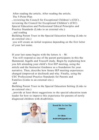 According to the Council for Exceptional Children (CEC), part of.docx