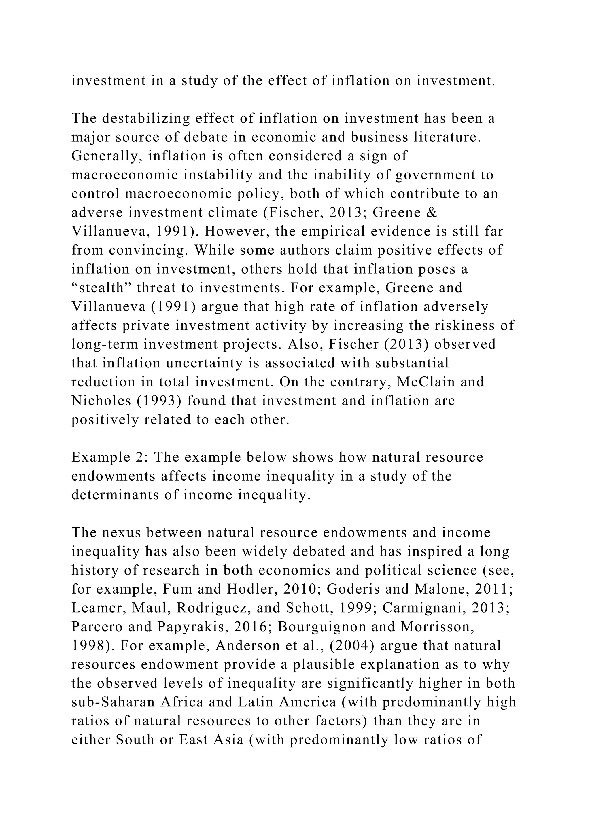 According to the text, economic outcomes measured by economic gr.docx