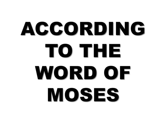 According to the word of moses by j.o.ajayi.docx