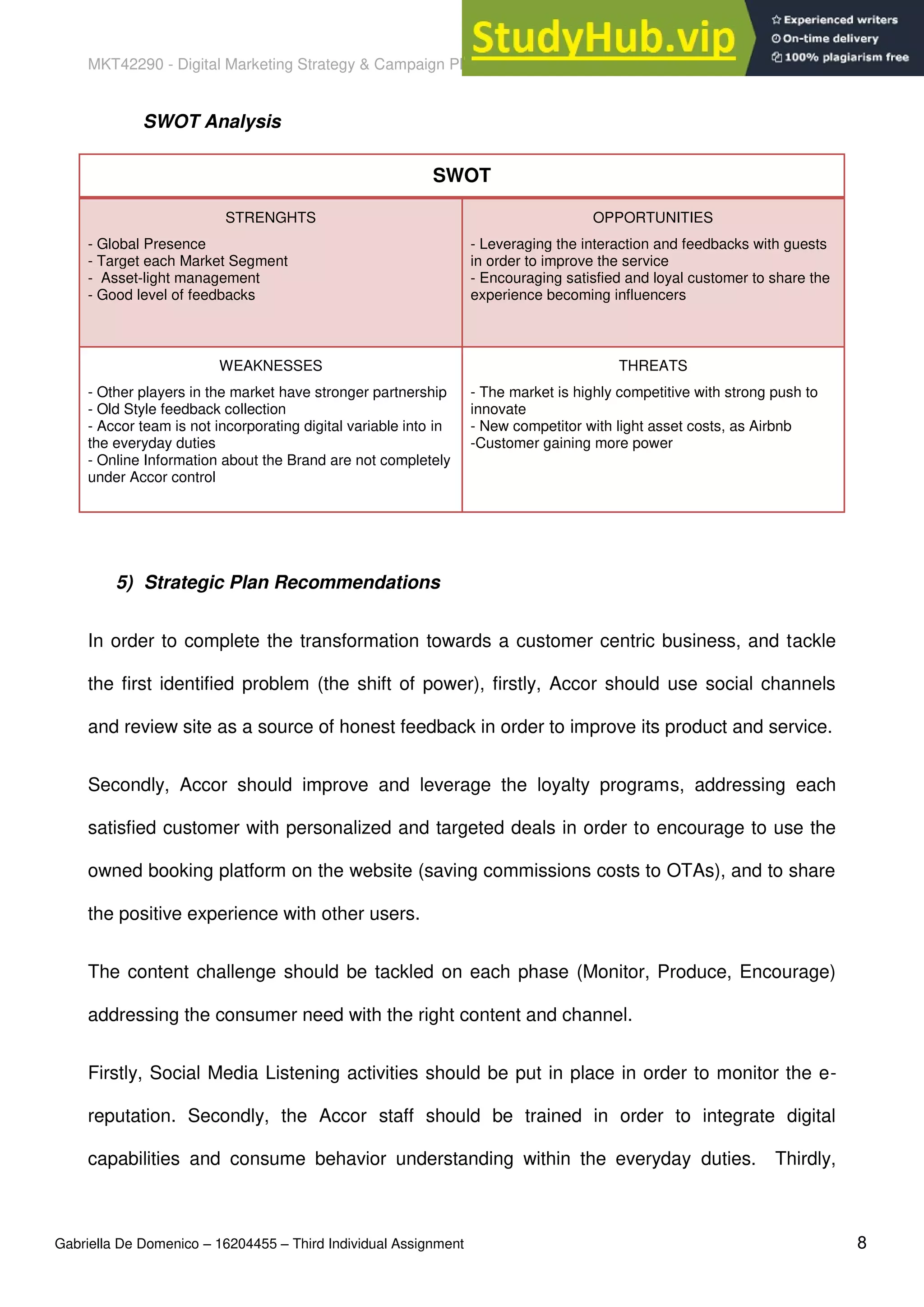 Accor Hotel Case Study | PDF