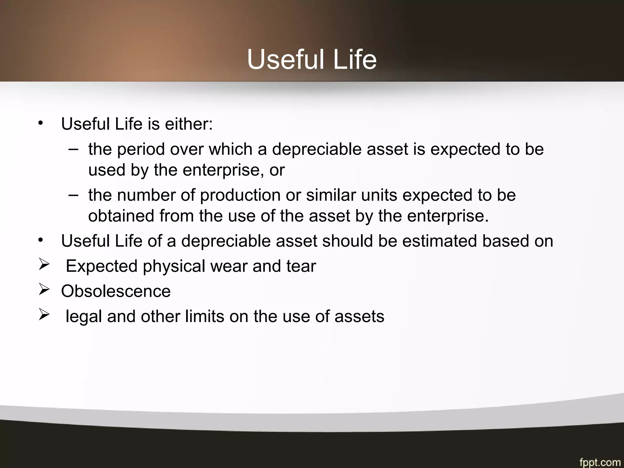 Accounting standard depreciation | PPT