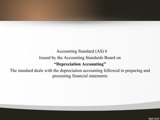 Accounting standard depreciation | PPT