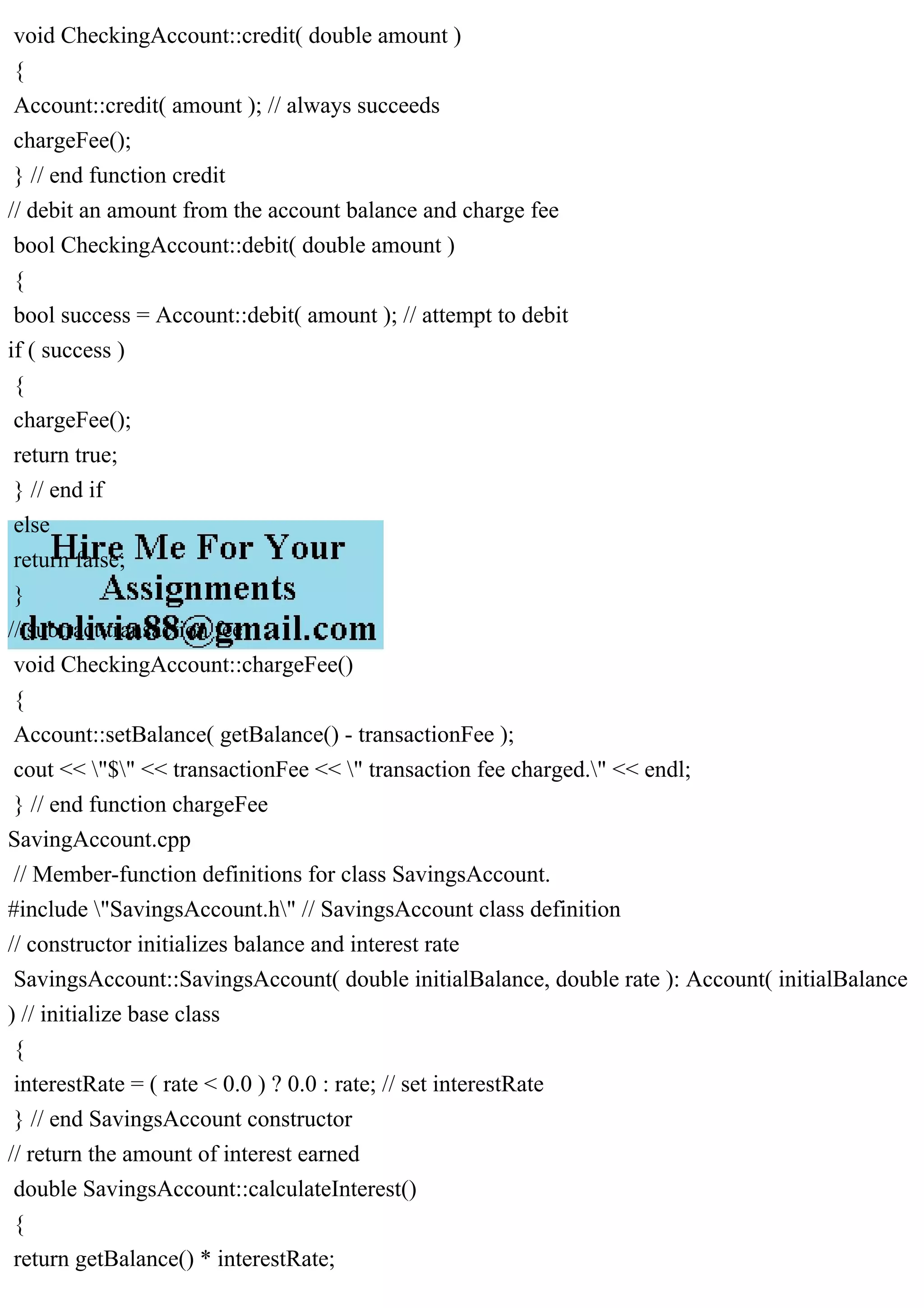 Account.h Definition of Account class. #ifndef ACCOUNT_H #d.pdf