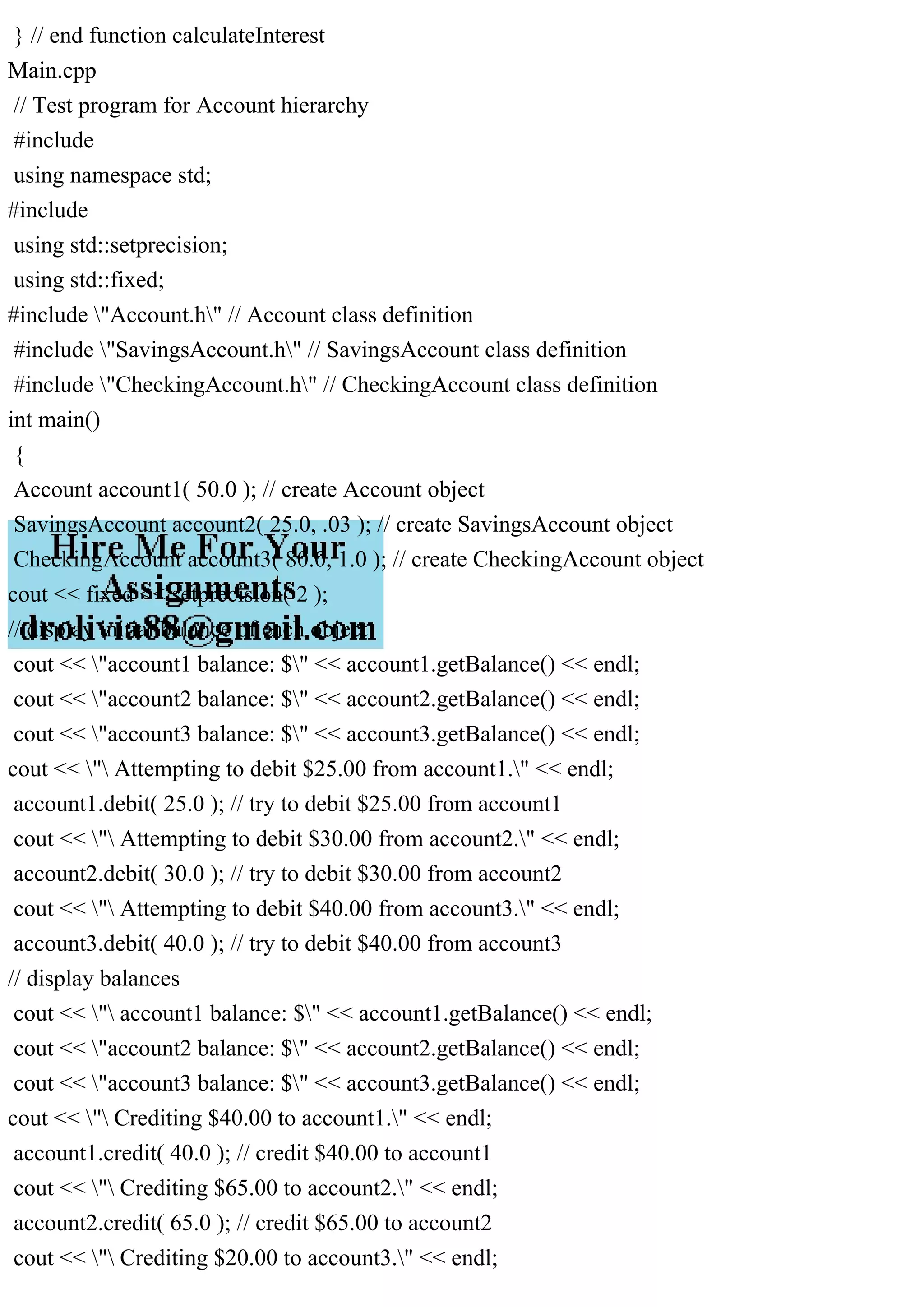 Account.h Definition of Account class. #ifndef ACCOUNT_H #d.pdf