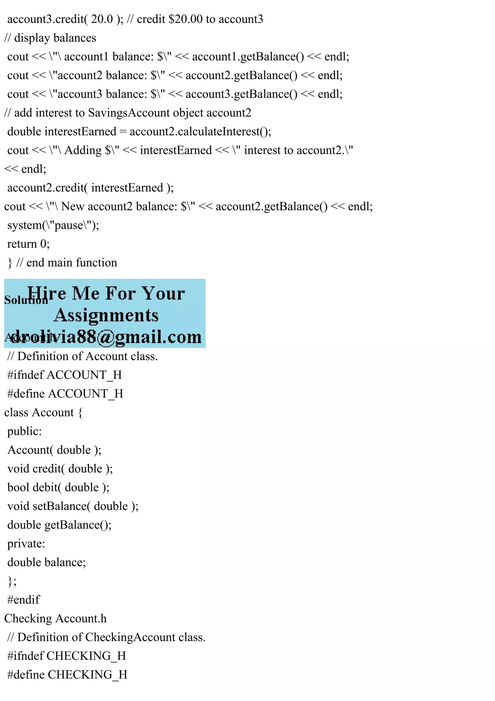 Account.h Definition of Account class. #ifndef ACCOUNT_H #d.pdf