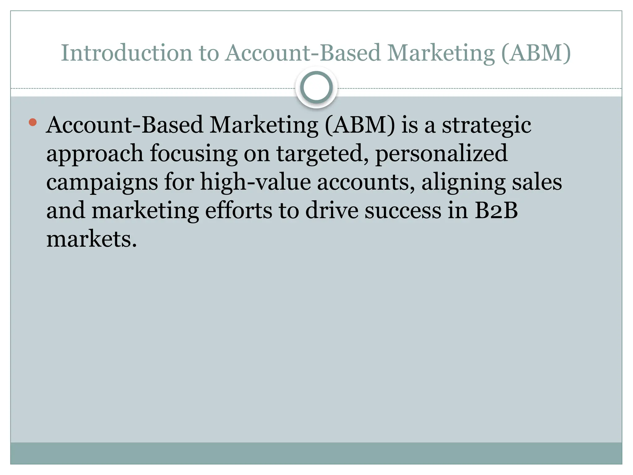 Account-Based Marketing (ABM) Tactics | PPT