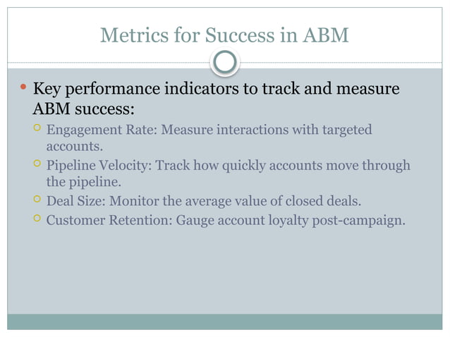 Account-Based Marketing (ABM) Tactics | PPT