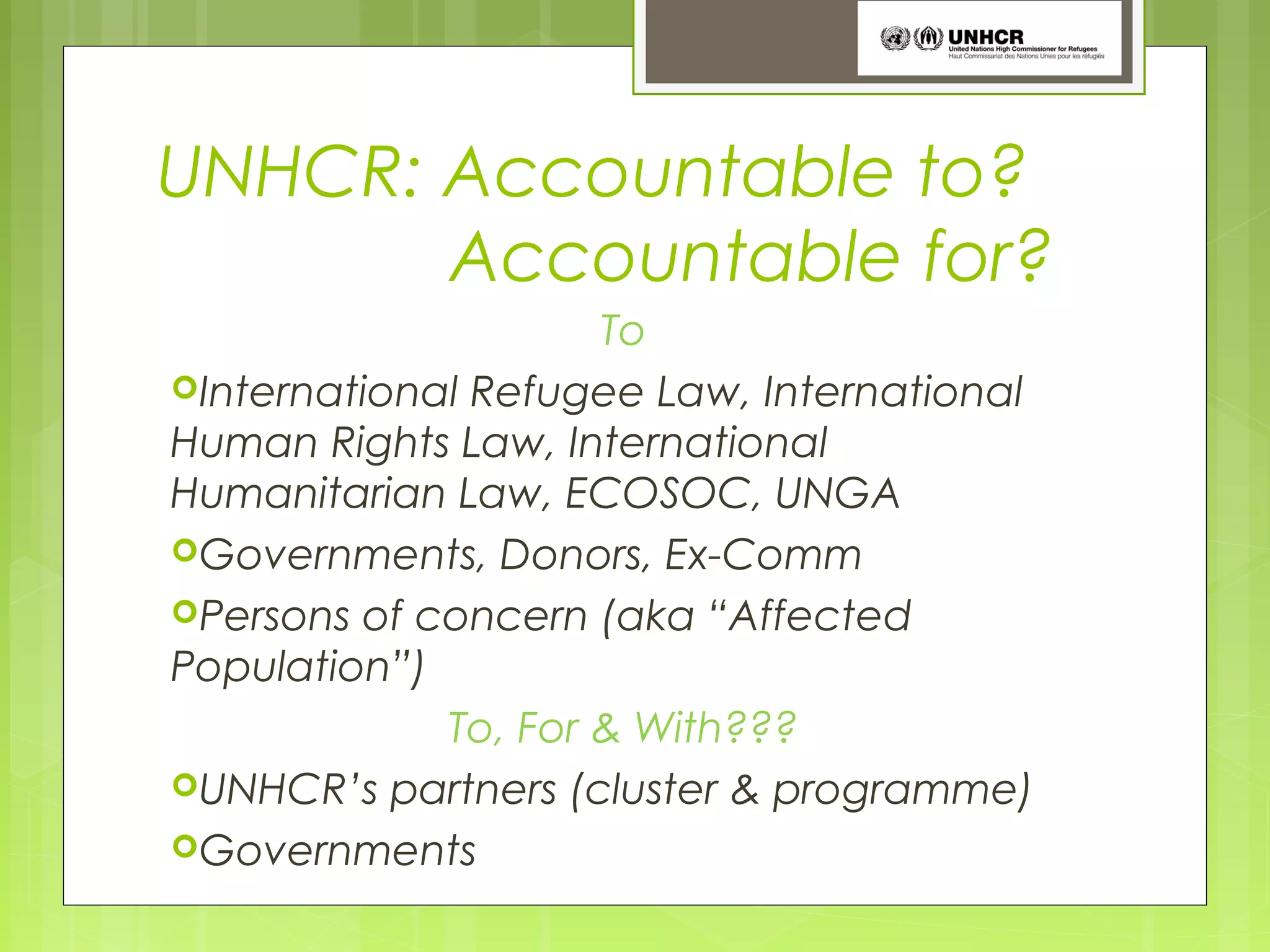 Accountability to Affected Populations | PPT