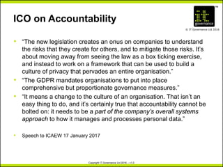 Accountability under the GDPR: What does it mean for Boards & Senior ...
