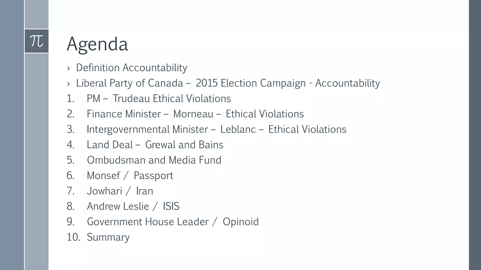 Accountability and transparency - Trudeau and his MPs | PPT | Free Download