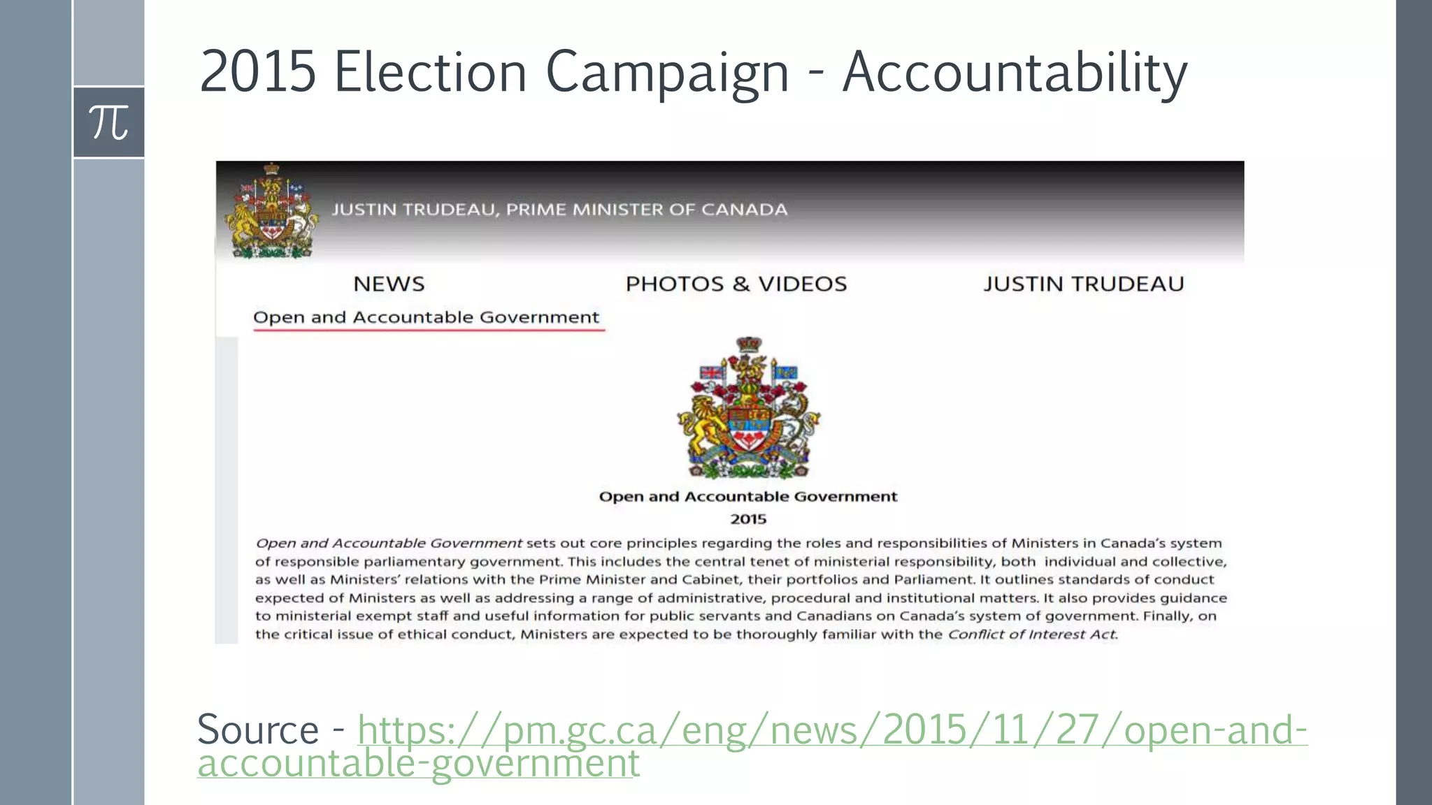 Accountability and transparency - Trudeau and his MPs | PPT