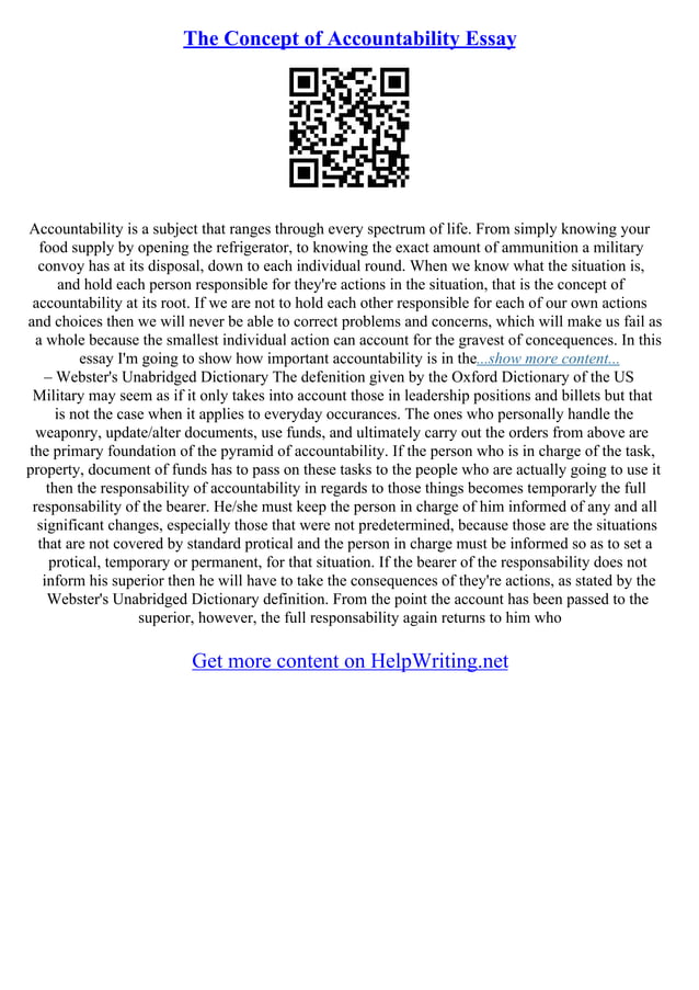Accountability Essay | PDF