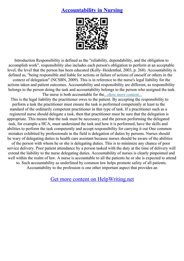 Accountability Essay | PDF