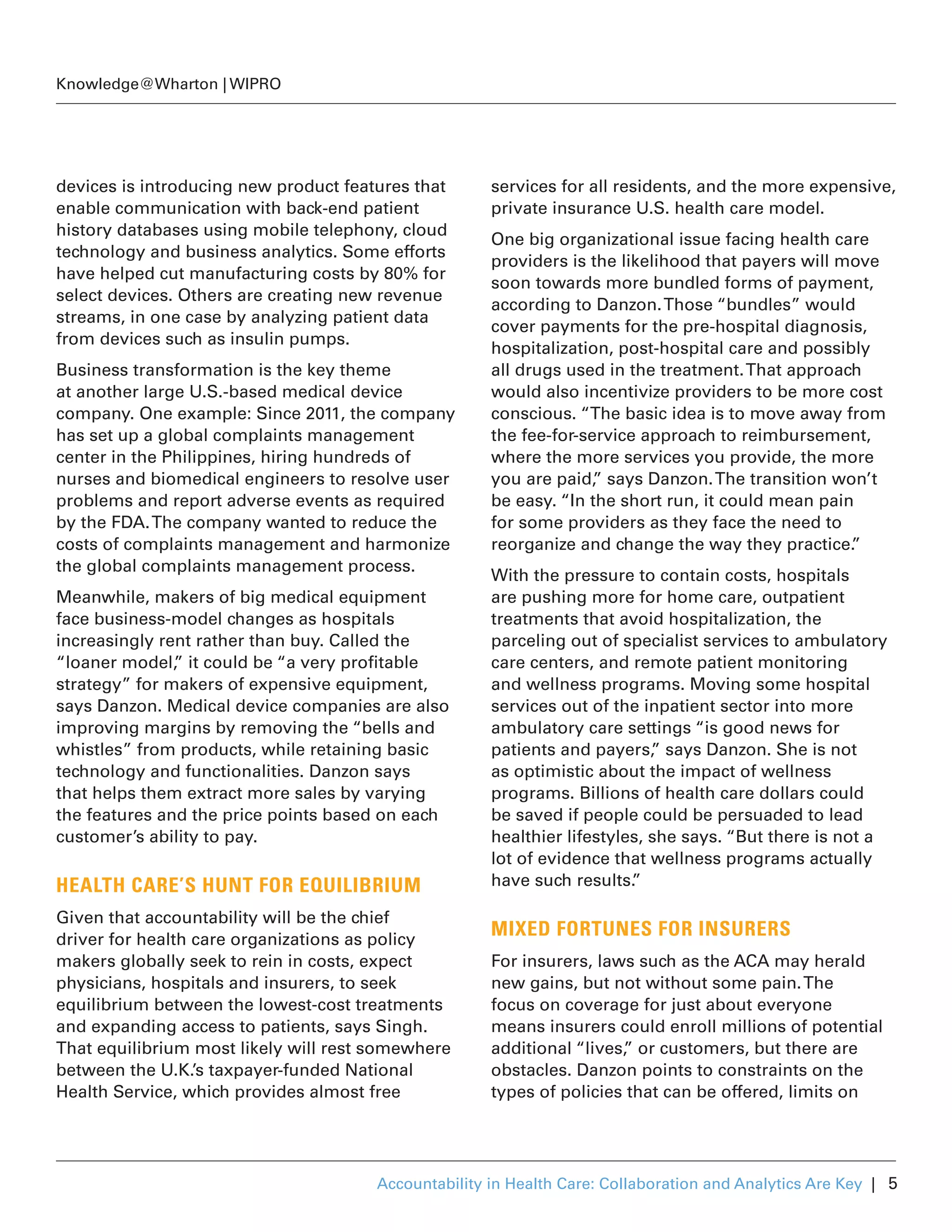 Accountability in Healthcare: Collaboration and Analytics are Key | PDF
