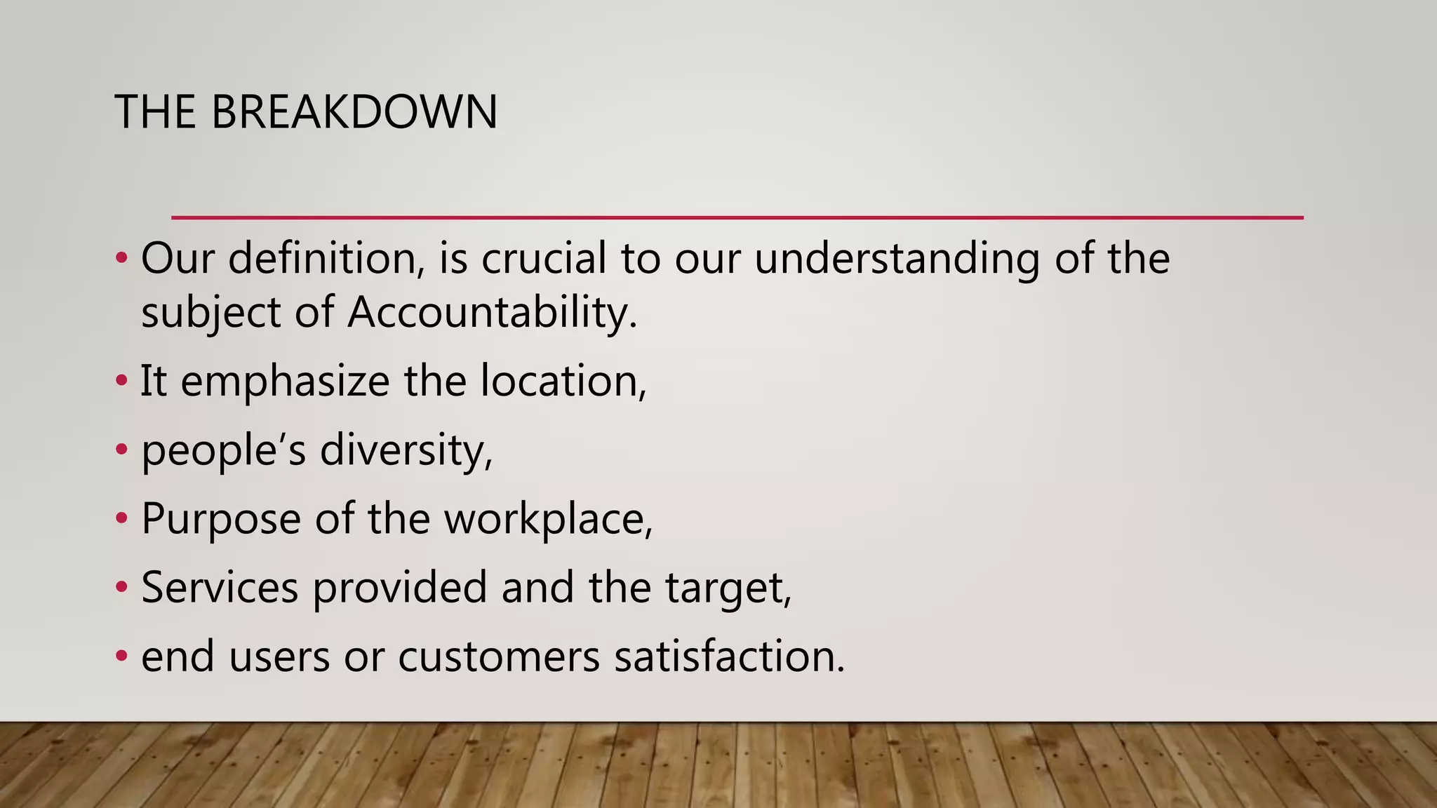 Accountability in the workplace | PPTX