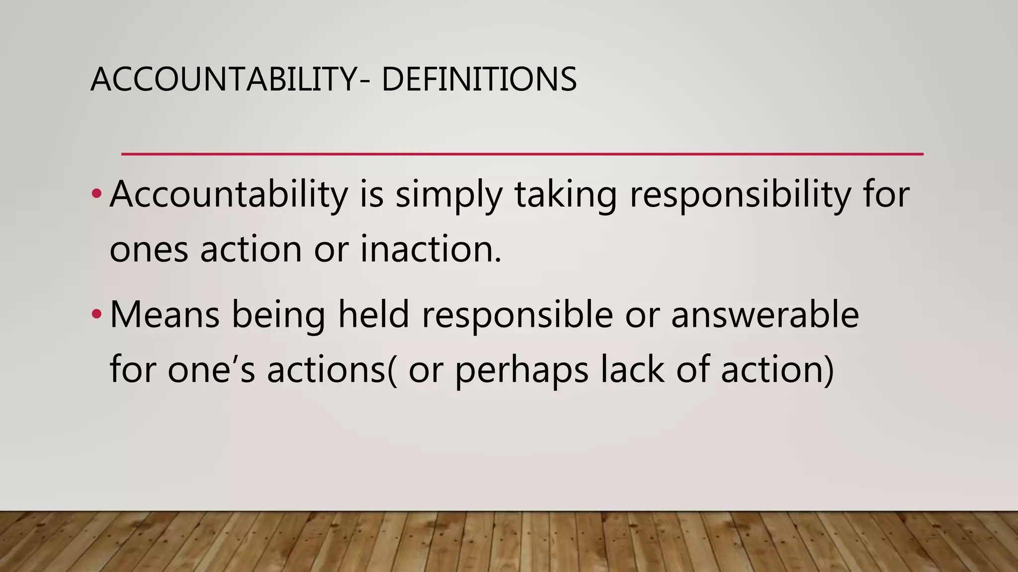 Accountability in the workplace | PPTX