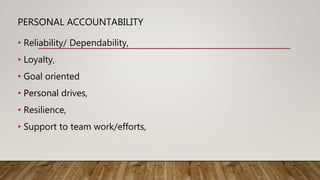 Accountability in the workplace | PPTX