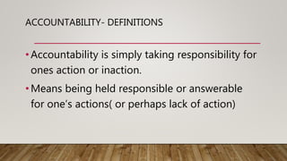 Accountability in the workplace | PPTX