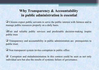 Accountability & transparency 26 05-2014 | PPT