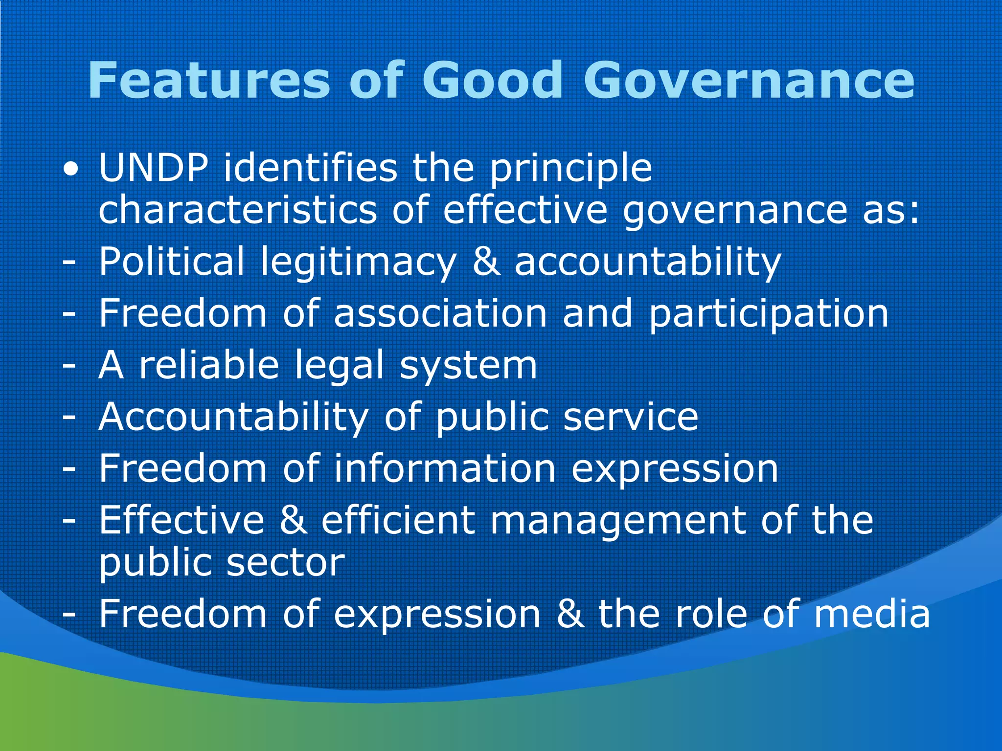 Accountability & transparency and good governance 28 08-2011 | PPT