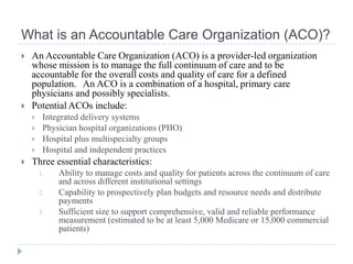 Accountable Care Organizations Overview | PPTX