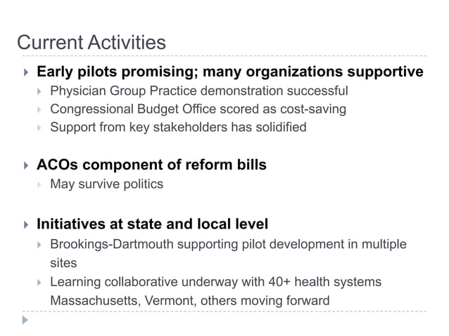 Accountable Care Organizations Overview | PPTX