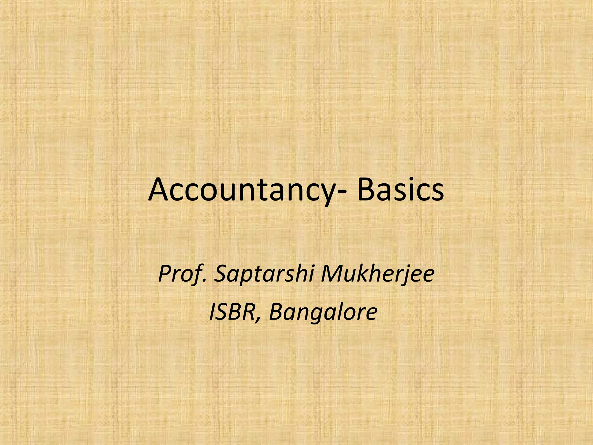 Basics Accountancy | PPT