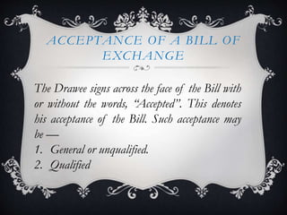 Bills of exchange | PPTX