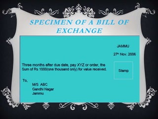 Bills of exchange | PPTX