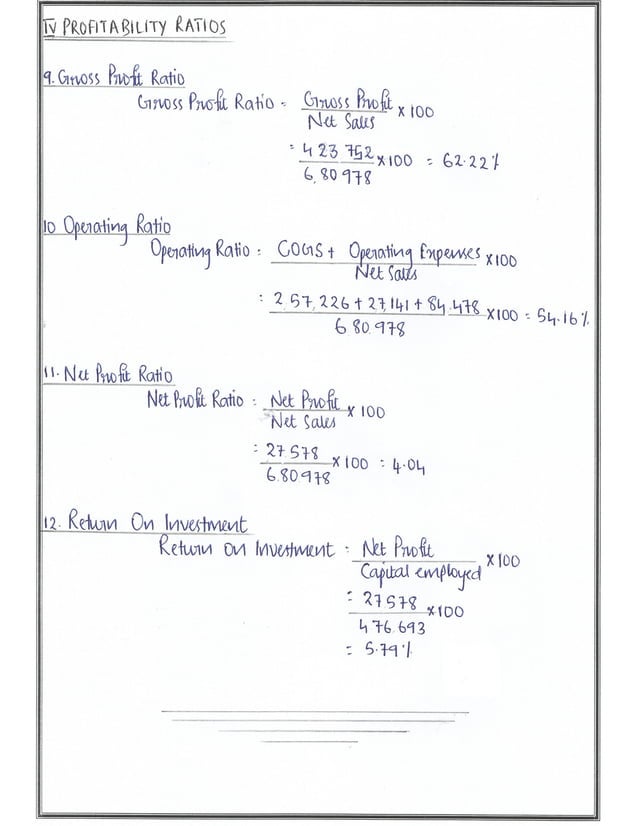 Solved Accounting Ratios with Balance Sheet(vertical) and Statement of ...