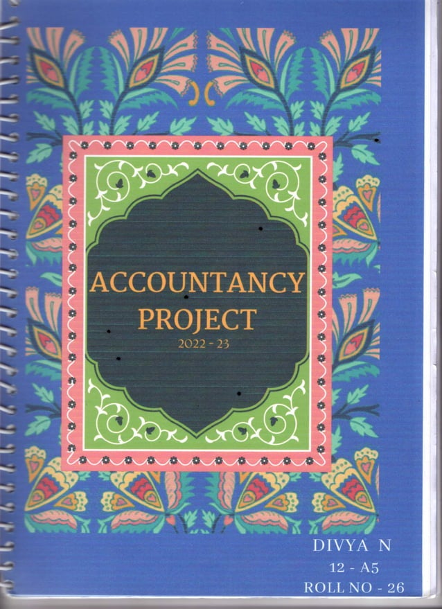 Class 12 Accountancy Project 2022 23 PDF Class 12 Accountancy Project 2022 23 PDF