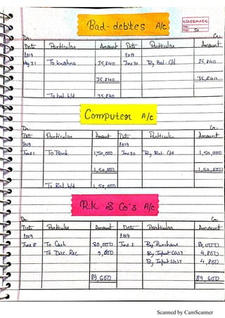 Accountancy project class 11 | PDF