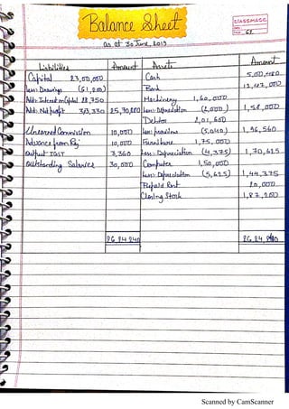 Accountancy project class 11 | PDF