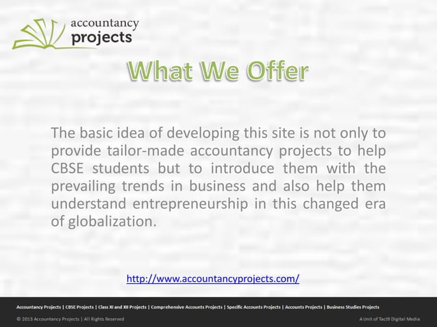 Accountancy projects for cbse students | PPTX
