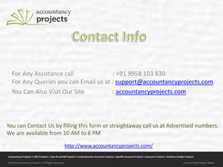 Accountancy projects for cbse students | PPTX