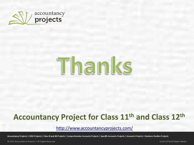 Accountancy projects for cbse students | PPTX