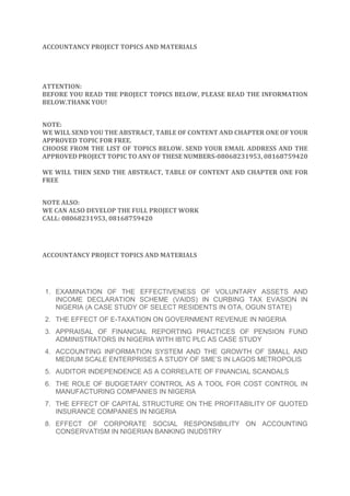 ACCOUNTANCY PROJECT TOPICS AND MATERIALS-06-2020.docx