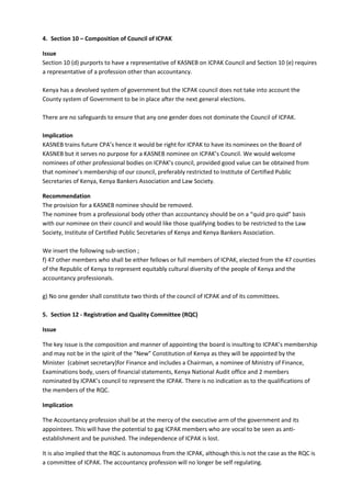 Accountants Act 2012 Icpak Coast Branch Memoramdum | PDF | Resume Writing and Advice | Job Search