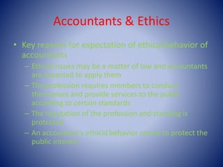 Accountants & Ethics | PPTX