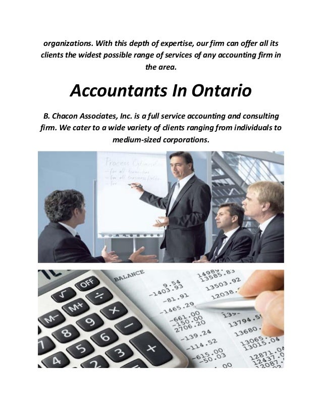 B. Chacon Associates Inc : Accountants In Ontario